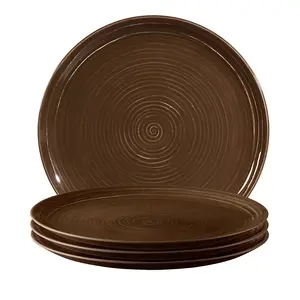 SELTMANN Terra Dinner Plates, Set Of 4 Brown