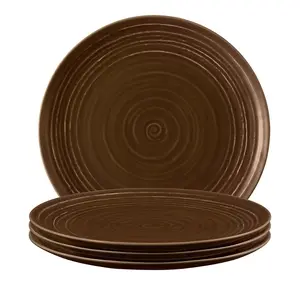 SELTMANN Terra Salad Plates, Set Of 4 - Brown