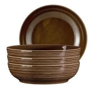 SELTMANN Terra Pasta Bowls, Set Of 4 Brown