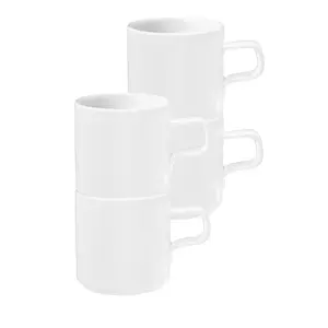 SELTMANN Good Mood Mugs, Set Of 4 - White