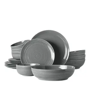 SELTMANN Terra 16 Piece Dinnerware Set, Service For 4 - Gray