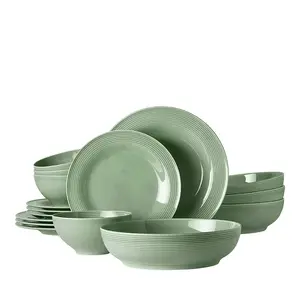 SELTMANN Beat 16 Piece Dinnerware Set, Service For 4 - Green