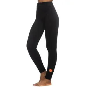 ZOOZATZ Clemson Tigers Fleece Leggings - Black