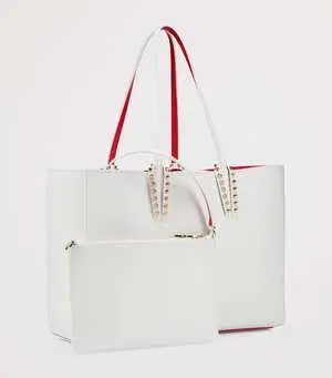 CHRISTIAN LOUBOUTIN Cabata Small Leather Tote - Red