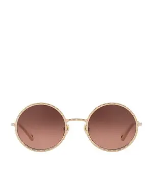 Chloé Ch0230s Acetate Sunglasses - Gold