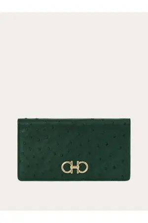 FERRAGAMO Gancini Continental Wallet - Green