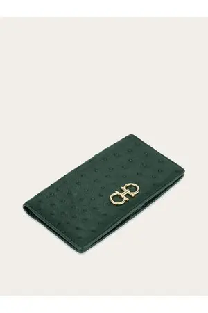 FERRAGAMO Gancini Continental Wallet - Green