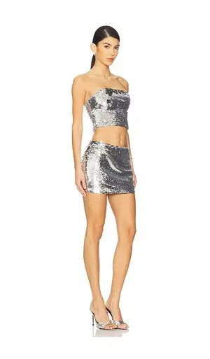 Superdown Billy Metallic Skirt Set