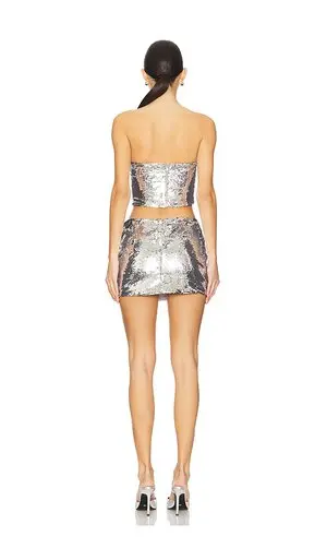 Superdown Billy Metallic Skirt Set