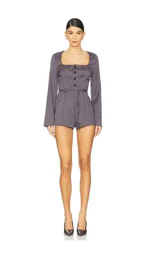 Free People X Paloma Romper - Charcoal Combo