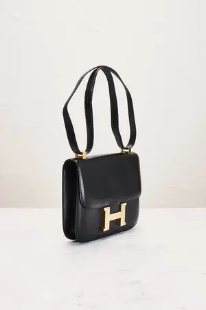 Hermès 1976 Box Constance 23 Shoulder Bag - Black