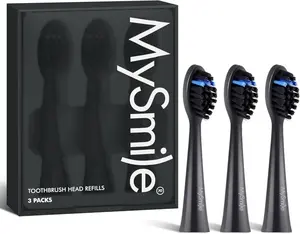 MYSMILE Dy156 Electric Toothbrush Replacement Heads - Black