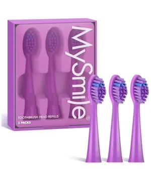 MYSMILE Dy156 Electric Toothbrush Replacement Heads - Purple