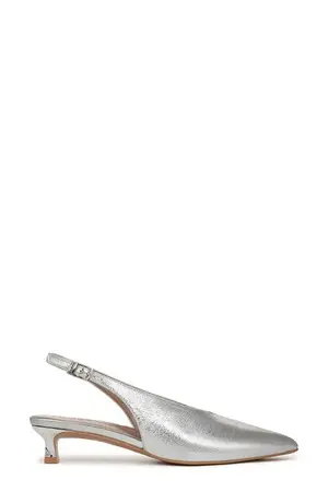 Naturalizer Nicolette Slingback Kitten Heel Pumps - Silver