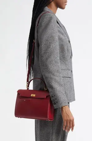 ANYA HINDMARCH Mortimer Leather Top Handle Bag - Vampire
