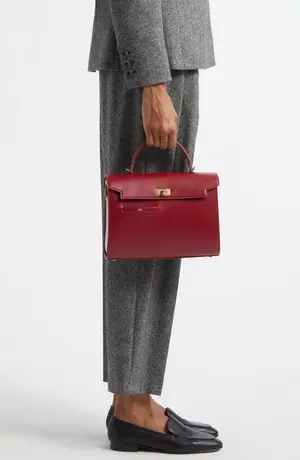 ANYA HINDMARCH Mortimer Leather Top Handle Bag - Vampire