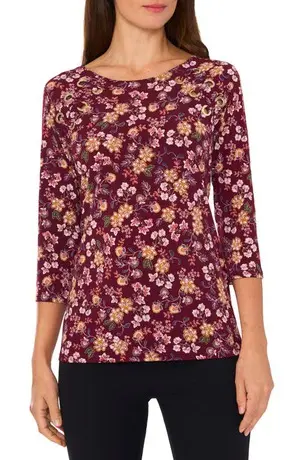 Chaus Floral Grommet Top