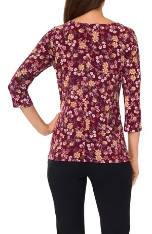 Chaus Floral Grommet Top