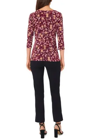 Chaus Floral Grommet Top