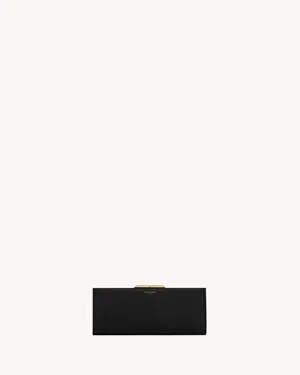 Saint Laurent Midnight Small Clutch In Smooth Leather