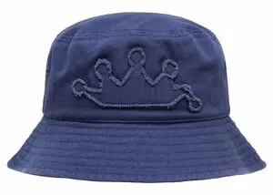 StÜssy Applique Crown Bucket Hat - Navy Blue