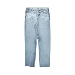 DIESEL Straight Placed Print Jeans