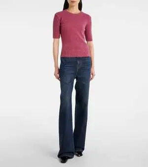 Khaite Mia Cashmere Ribbed Sweater - Red