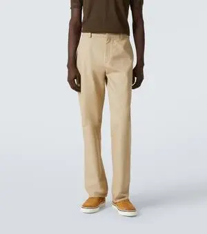 TOD'S Cotton-blend Wide-leg Chinos - Beige
