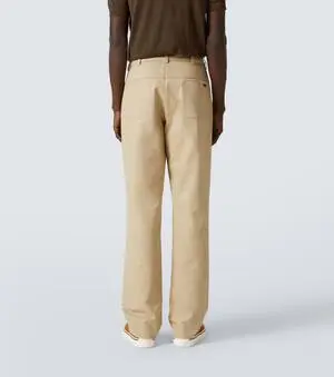 TOD'S Cotton-blend Wide-leg Chinos - Beige