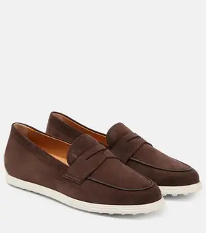 TOD'S Suede Loafers - Brown