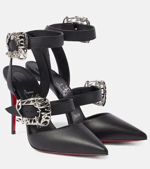 CHRISTIAN LOUBOUTIN Giddylina 100 Leather Pumps - Black