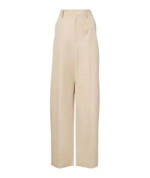 TOD'S Wool And Cotton Wide-leg Pants