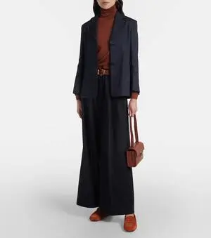 Max Mara Nichols Virgin Wool Wide-leg Pants