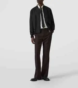 LARDINI Linen Bomber Jacket