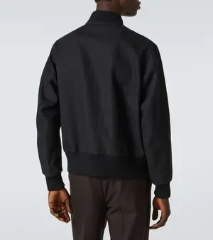 LARDINI Linen Bomber Jacket