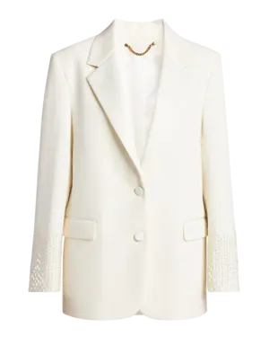 GOLDEN GOOSE Journey Beaded Jacket - Papyrus