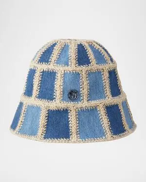 MAISON MICHEL Maison Michel Pablo Crochet Bucket Hat Multi