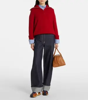 TOD'S T-vintage Leather And Suede-trimmed Sneakers