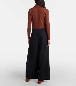 Max Mara Nichols Virgin Wool Wide-leg Pants