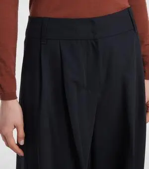 Max Mara Nichols Virgin Wool Wide-leg Pants