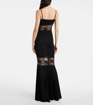 Nina Ricci Paneled Lace Gown
