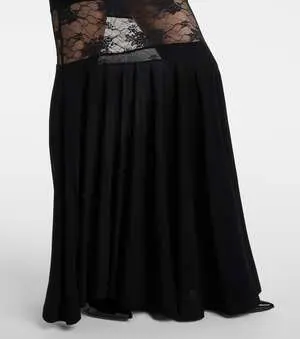 Nina Ricci Paneled Lace Gown