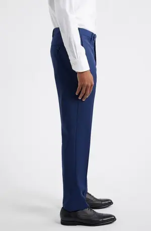 Zanella Parker Platinum Super 130's Gabardine Dress Pants - Dark Blue