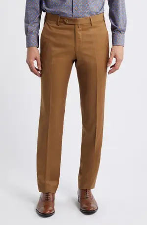 Zanella Parker Platinum Super 130's Gabardine Dress Pants - Rust / Copper
