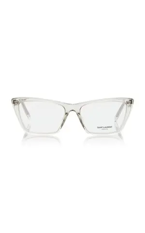 Saint Laurent Mica Cat-eye Acetate Eyeglasses - Clear
