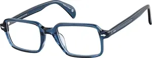 Zenni Rectangle Full Rim Eyeglasses - Blue