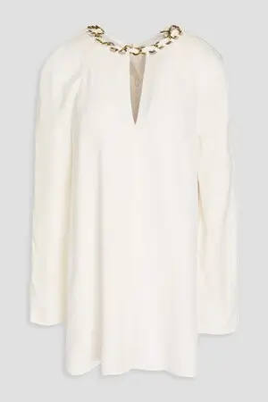 Zimmermann Chain-embellished Crepe Blouse - Ivory