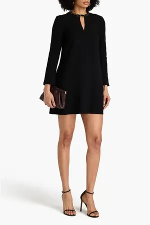 Zimmermann Chain-embellished Crepe Mini Dress - Black