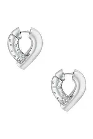 TABAYER Oera Pave Earrings - 18k White Gold & Pave Diamonds