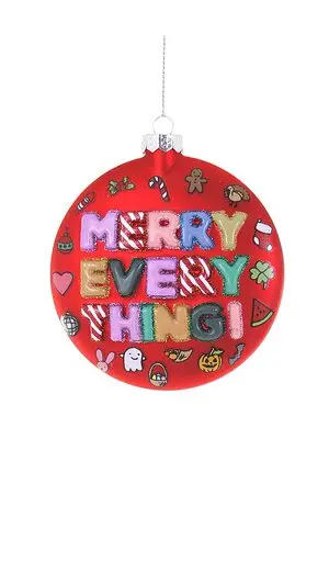 CODY FOSTER & CO Merry Everything Ornament - Red